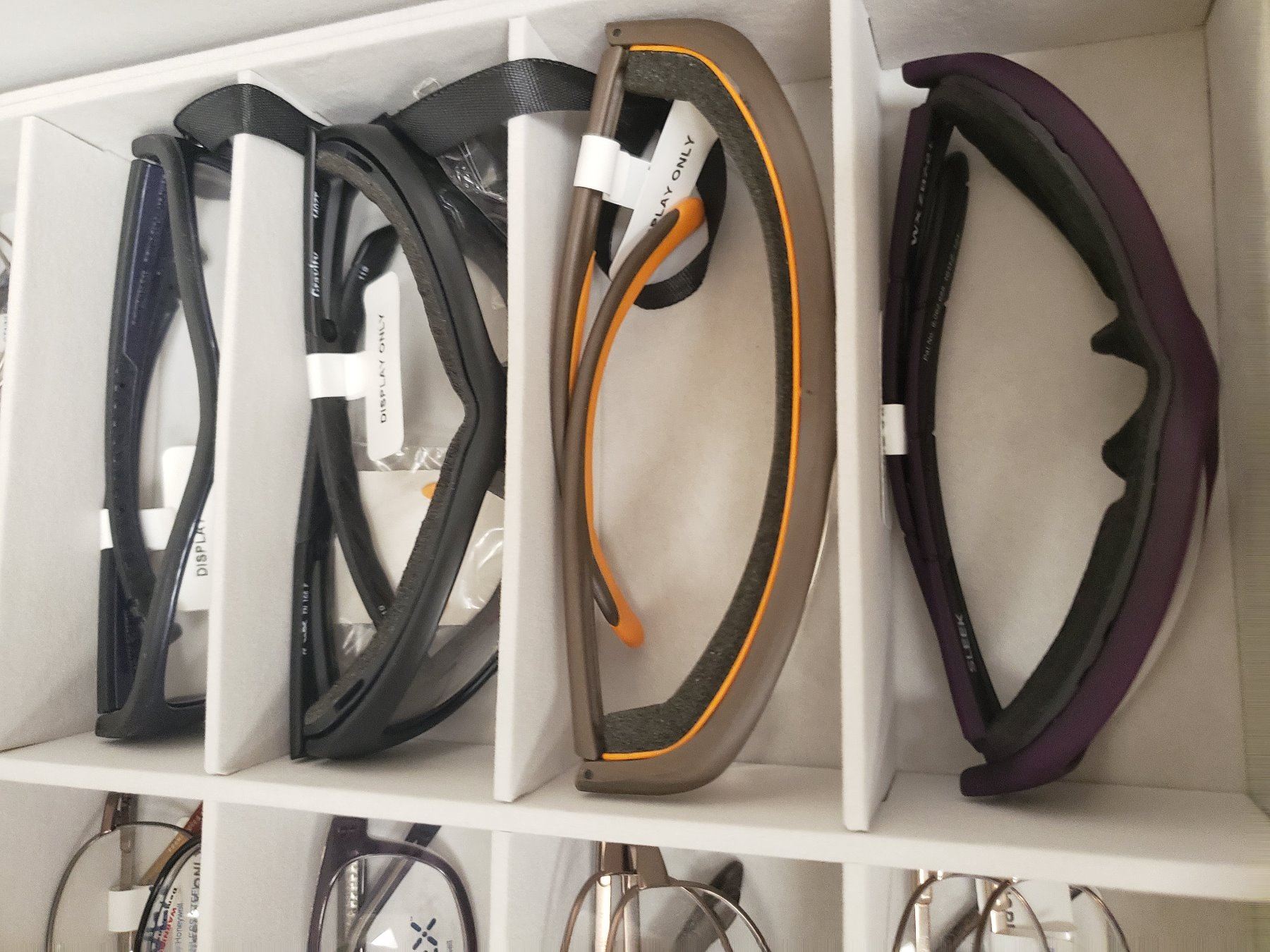 32 PAIRS OF SAMPLE GLASSES BY PROTEC EYEWEAR WITH CASE