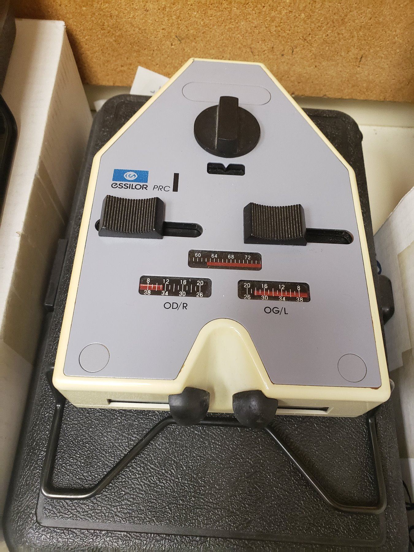 LOT OF 2 ESSILOR PRC PUPILOMETERS WITH 1 CASE (SECOND ONE FOR PARTS)