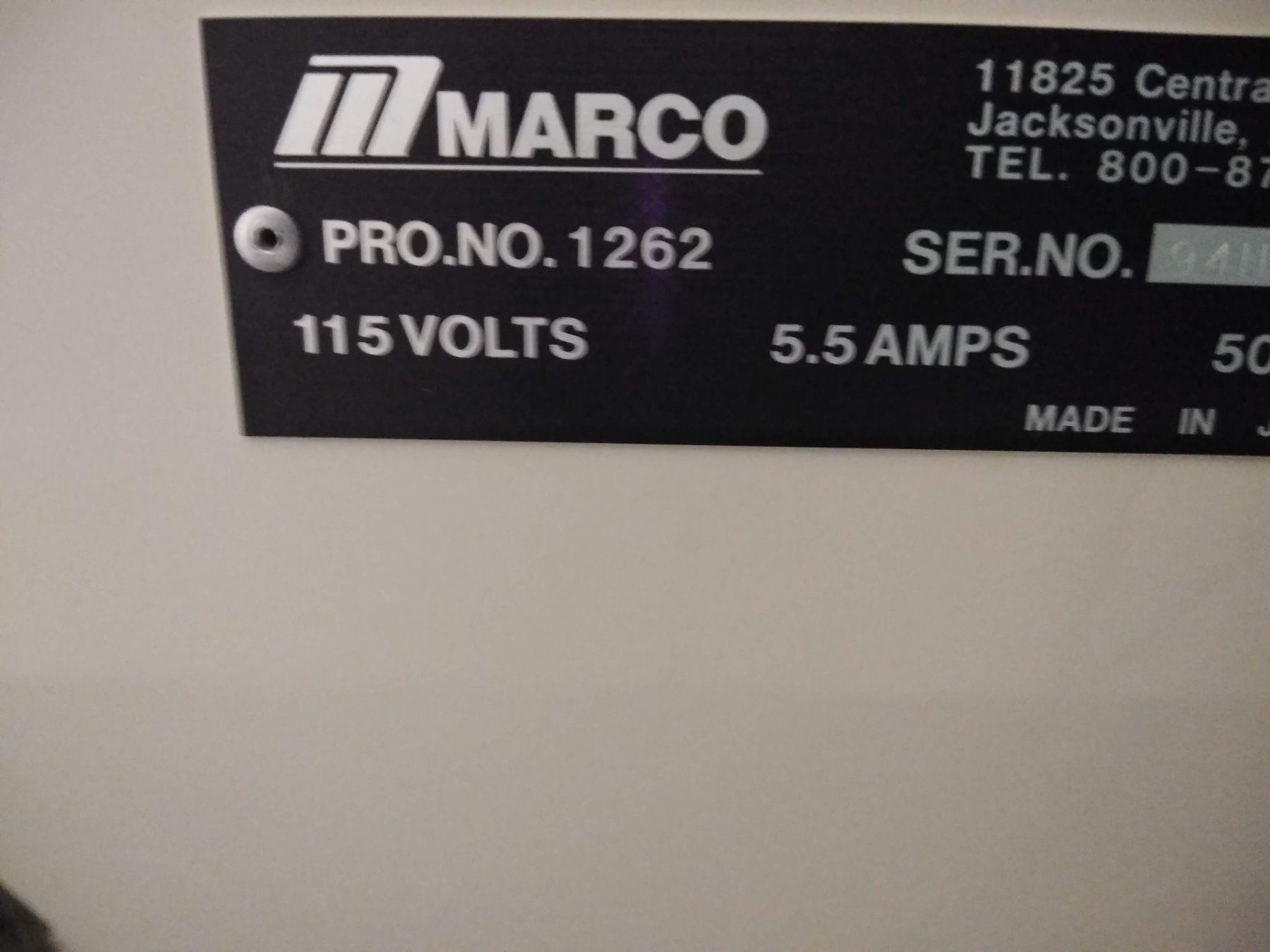 MARCO EXAM CHAIR - PRO NO. 1262 - S/N 94H0305