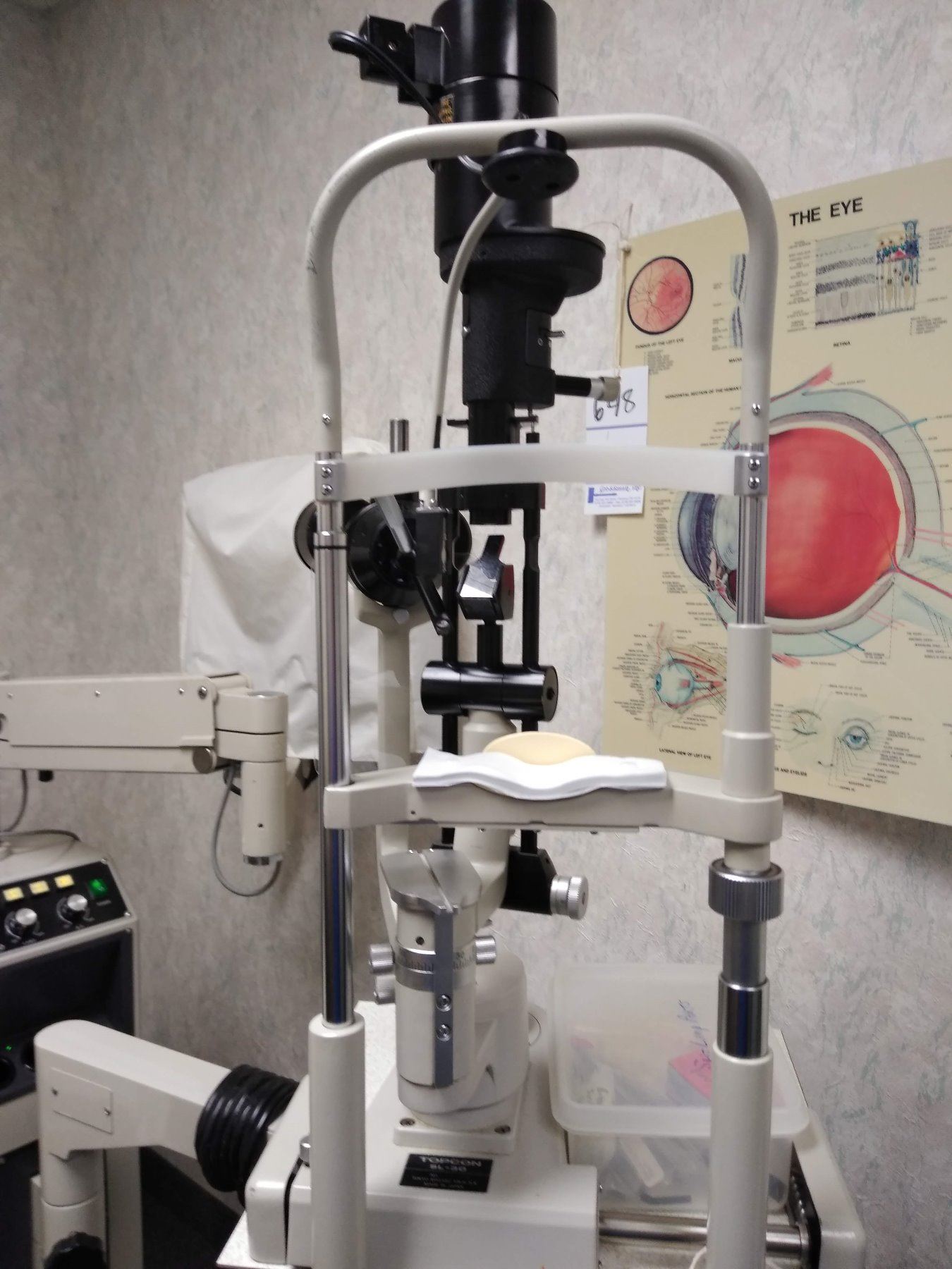 TOPCON SL-3D SLIT LAMP WITH BIN OF PARTS