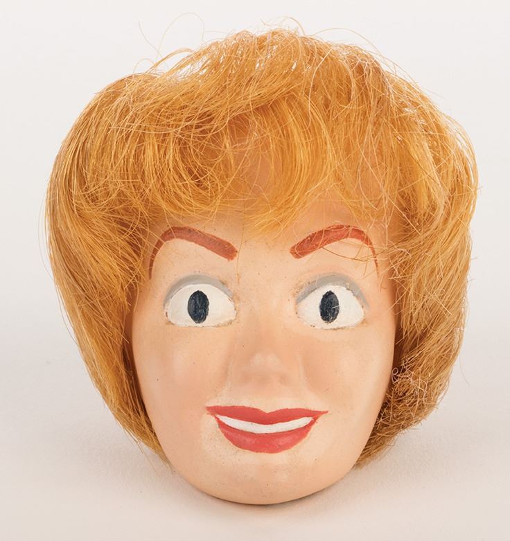 Lucille Ball stop-motion puppet head from Here's Lucy titles sequence ...