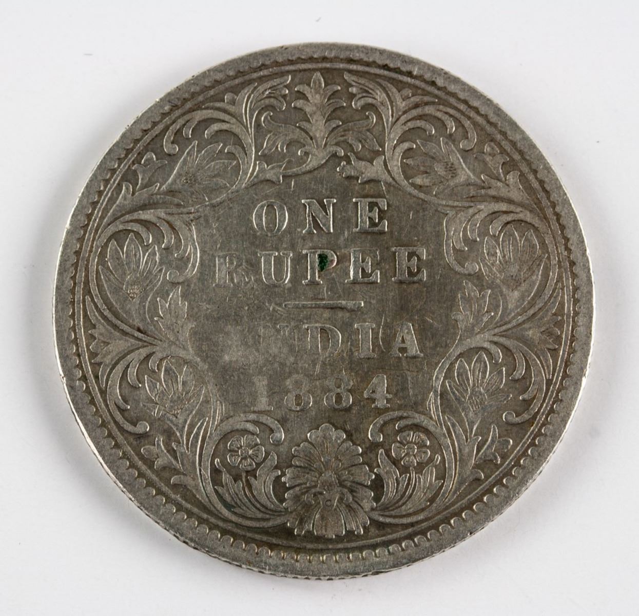 1884 British India 1 Rupee silver (.917) coin