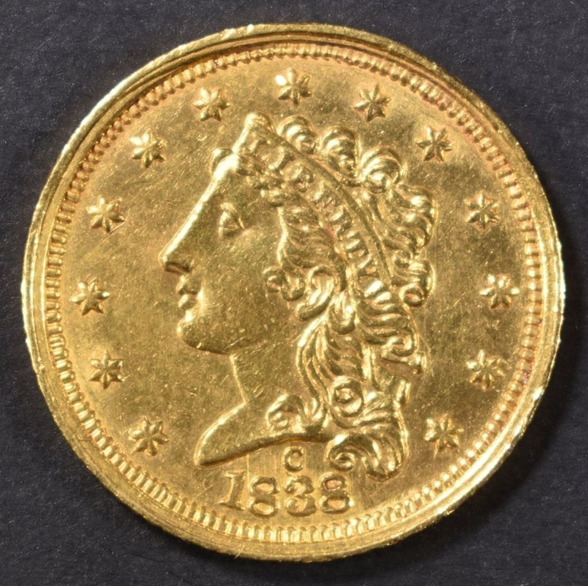 1838-C $2.5 GOLD CLASSIC HEAD BU