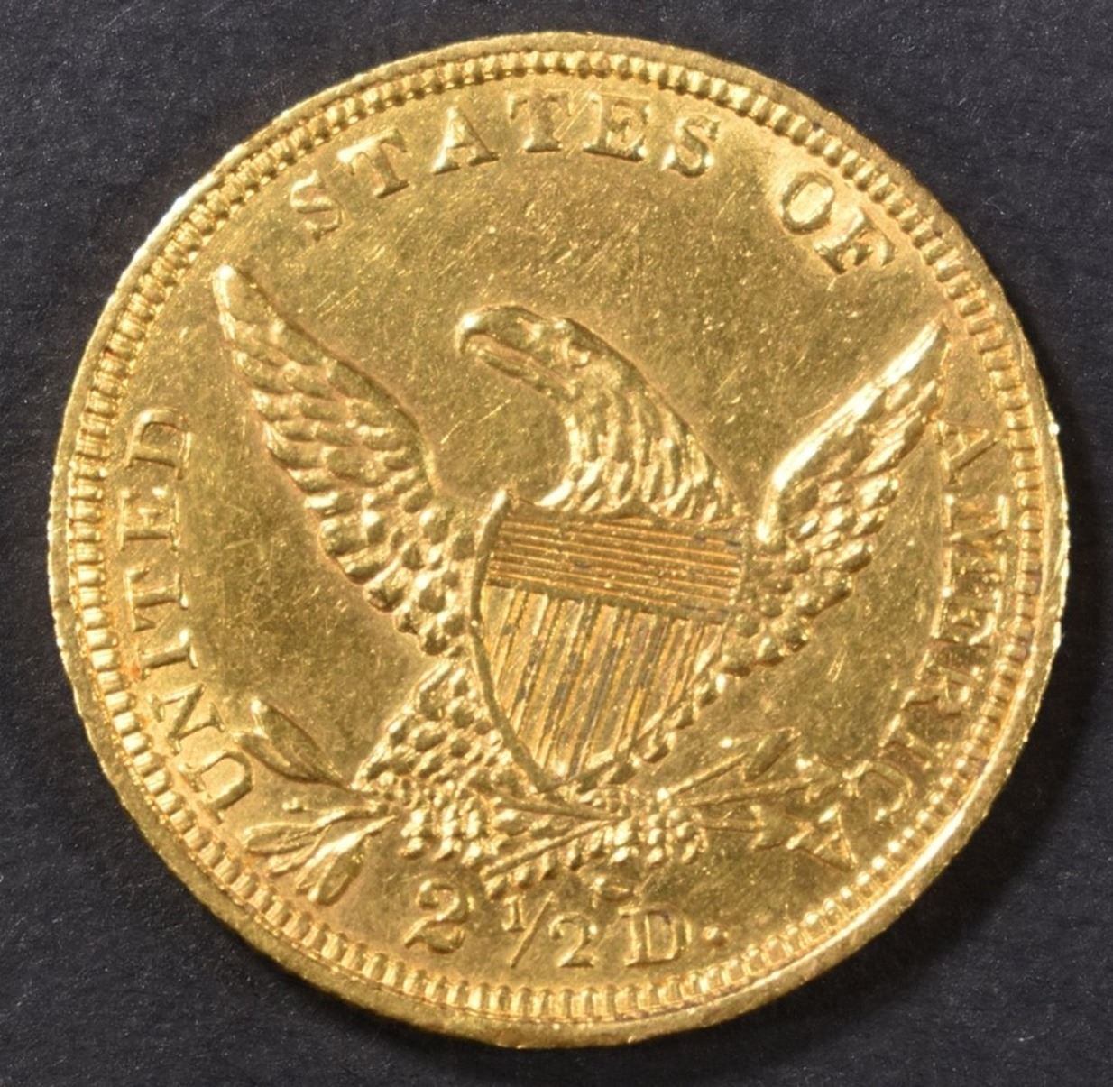1838-C $2.5 GOLD CLASSIC HEAD BU