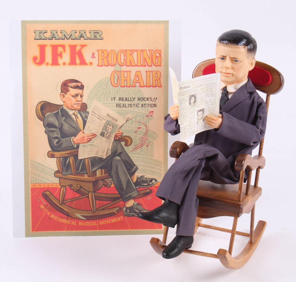 Vintage John F. Kennedy LE Kamar Doll with Rocking Chair (Kamar LOA)