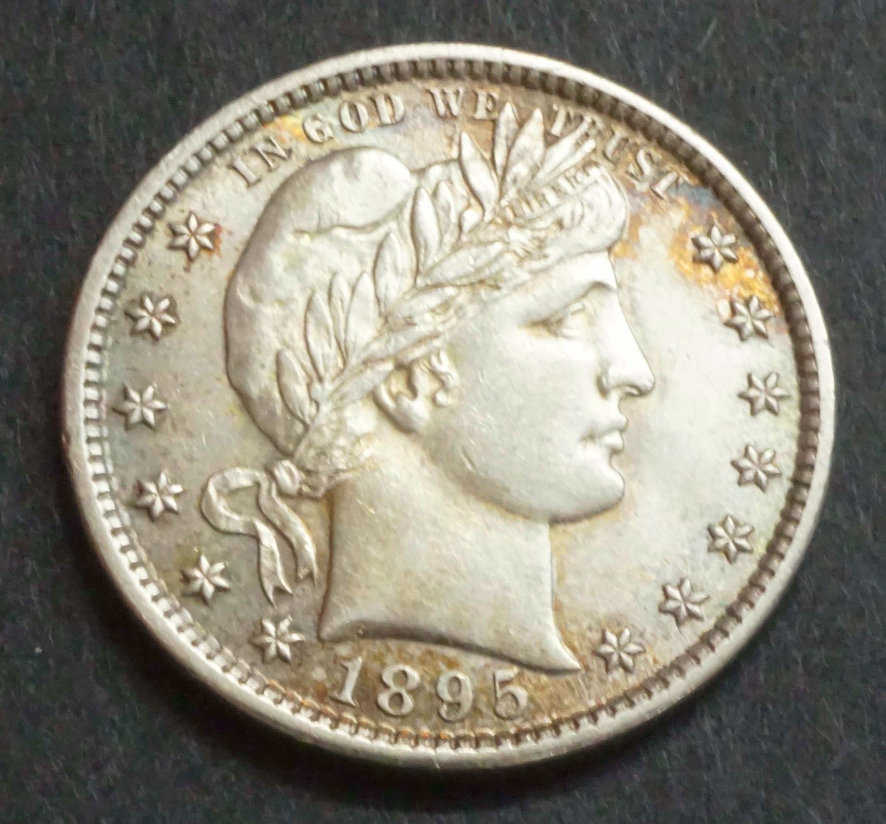 USA - Barber Quarter 1895 A Nice UNC