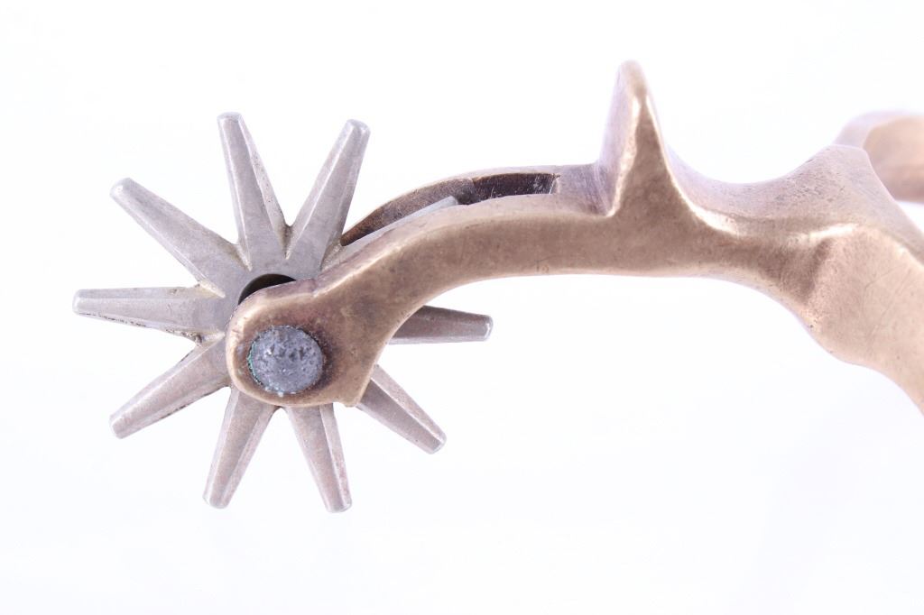 Buermann Hercules Bronze Indian Chief Head Spurs