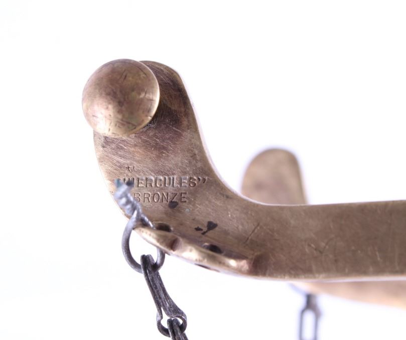 Buermann Hercules Bronze Indian Chief Head Spurs