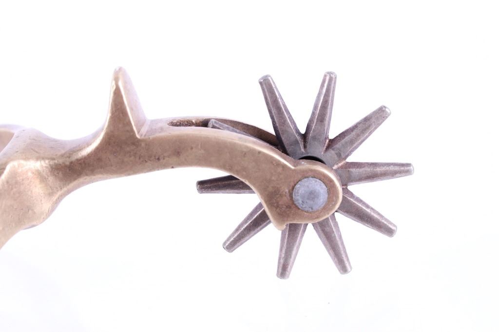 Buermann Hercules Bronze Indian Chief Head Spurs