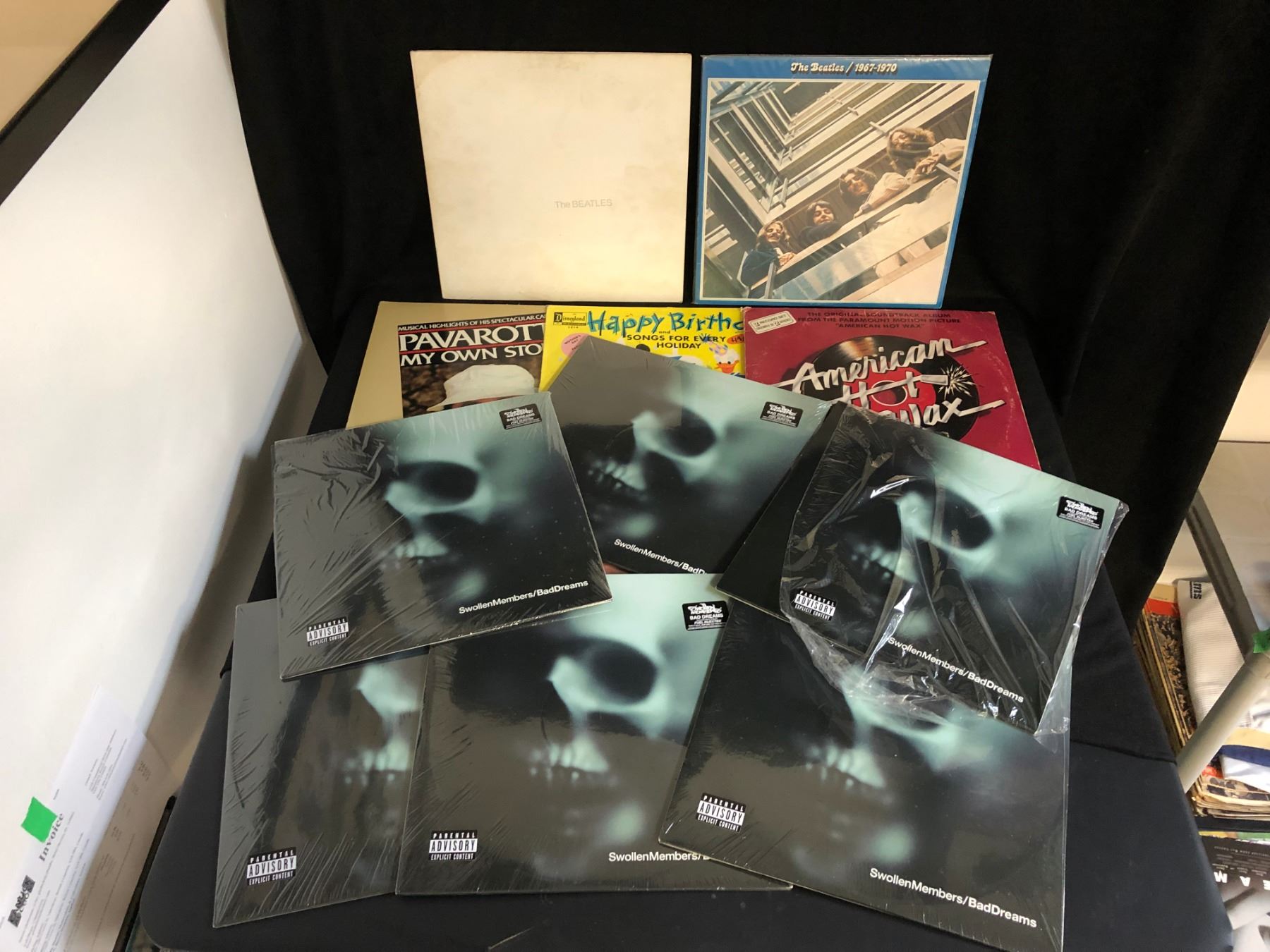 VINYL RECORD LOT (BEATLES, SWOLLEN MEMBERS...)