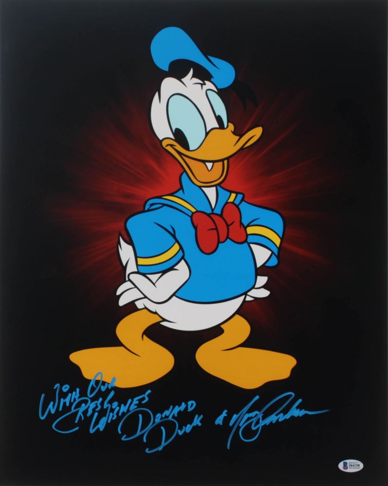Tony Anselmo Signed "Donald Duck" 16x20 Photo Inscribed "With Our Best ...