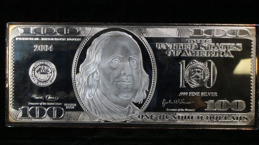 The Washington Mint 2004 $100 Silver Proof 4oz .999 Pure Silver Grades