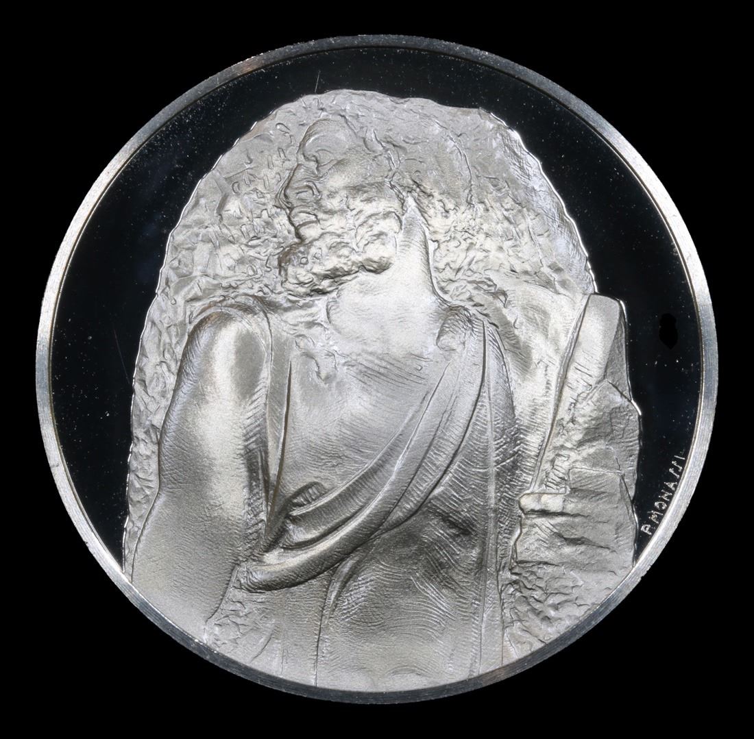 Franklin Mint "The Genius Of Michelangelo" 1.35 oz .925 Sterling Silver ...