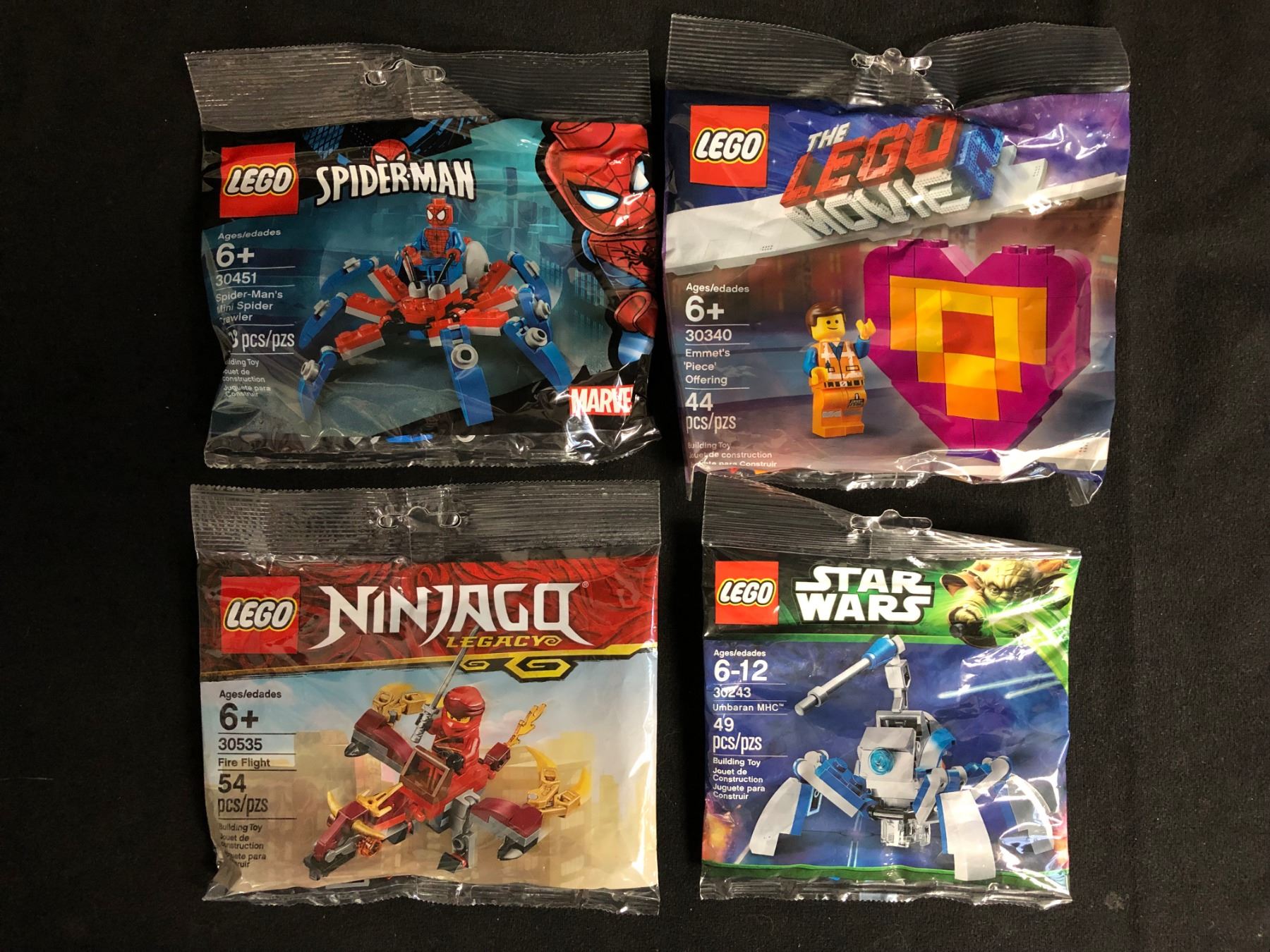 LEGO Ninjago, Spiderman, Lego Movie, Star Wars polybag LOT
