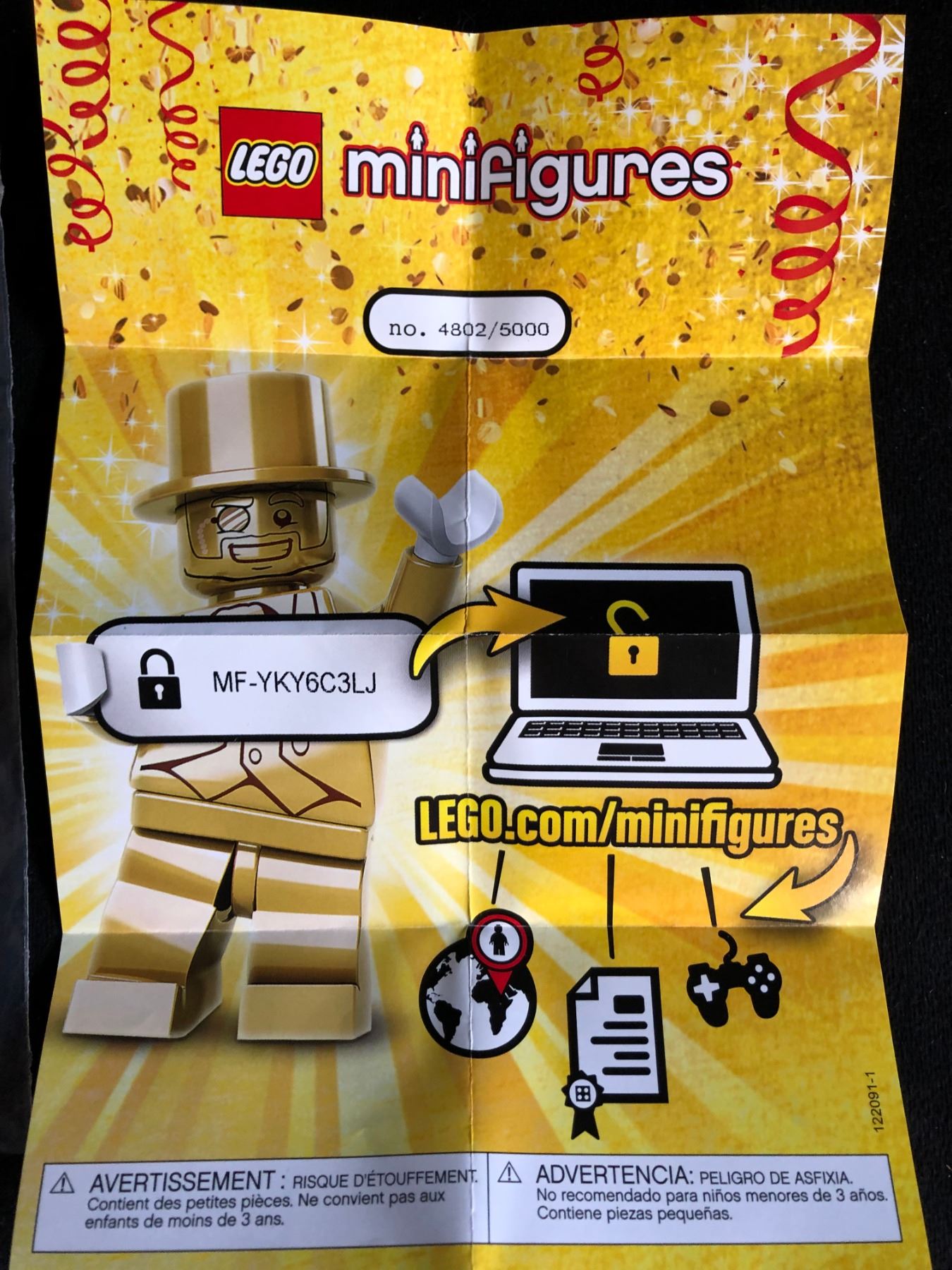 LEGO MR. GOLD 4802/5000 SUPER RARE