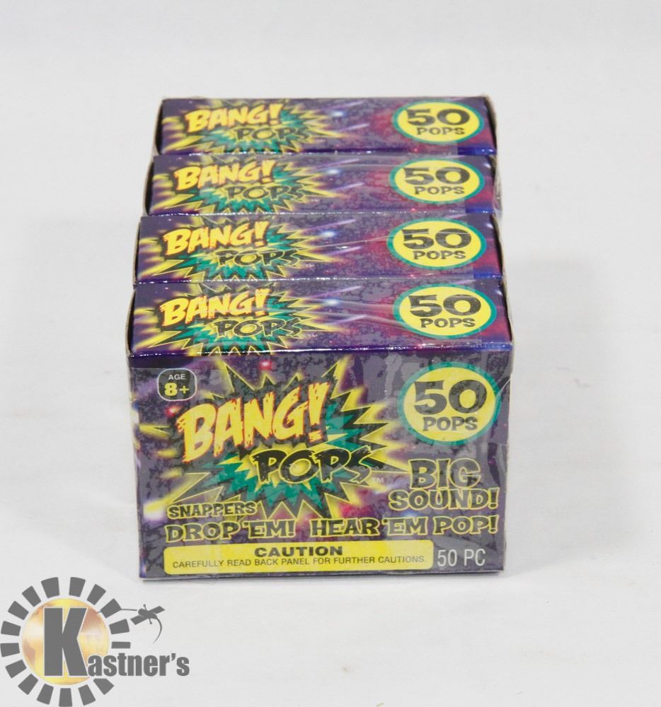 4 NEW PCKS OF BANG! POPS / 50 PER PACK 200 TOTAL