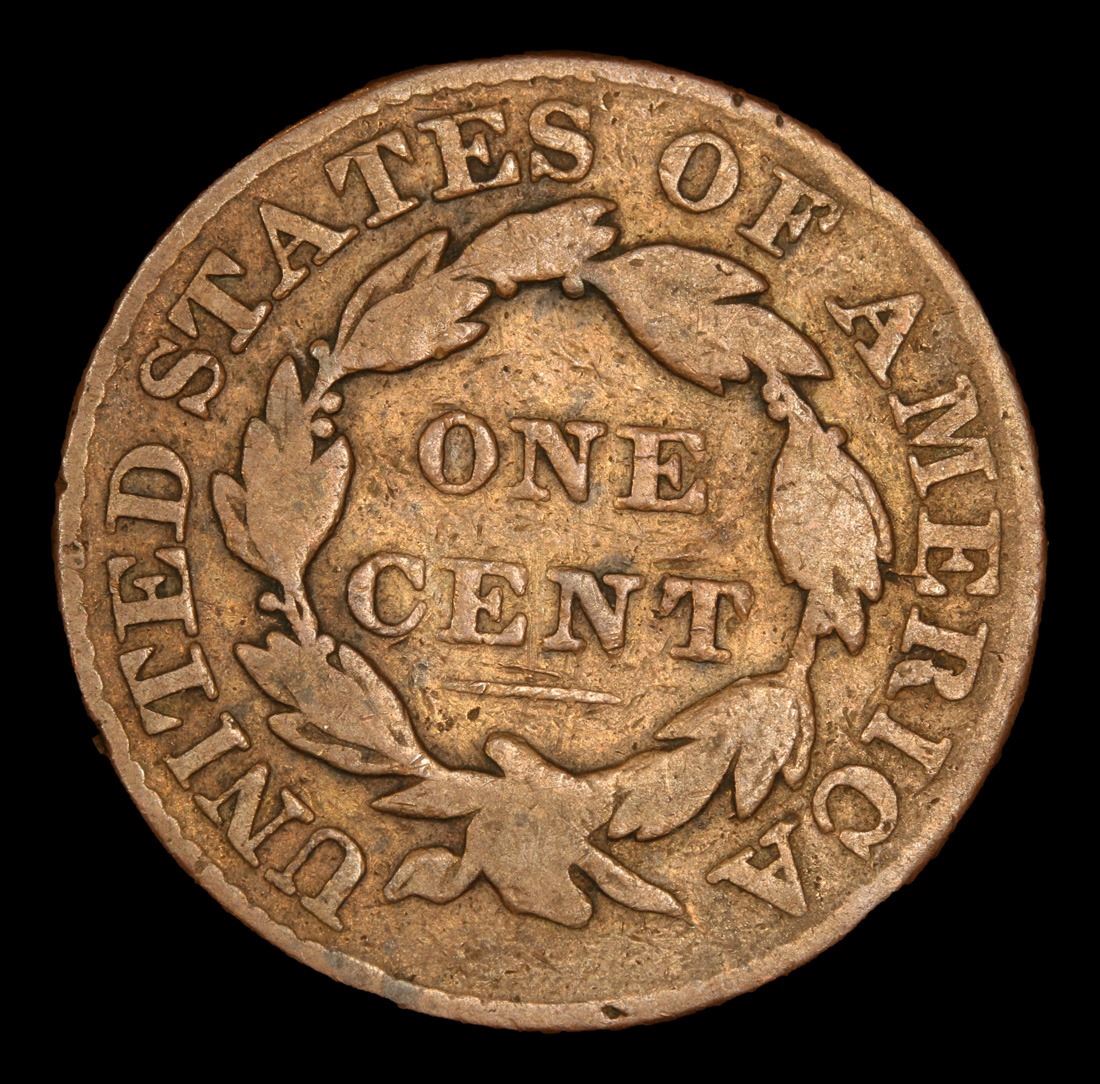 1827 Coronet Head Large Cent 1c Grades vf details