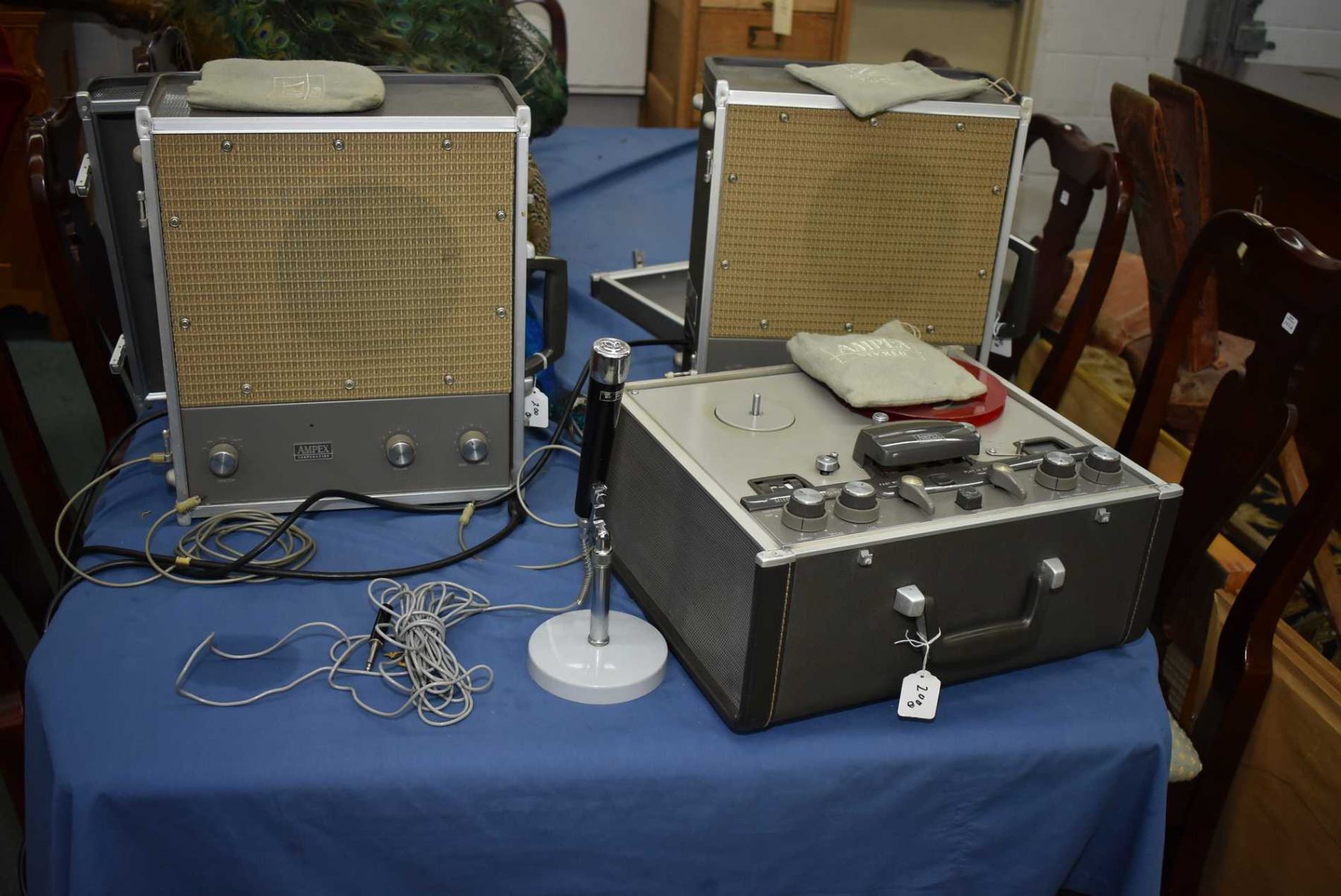 Vintage AMPEX Corp. reel to reel stereo system, model/serial No. 24128 ...