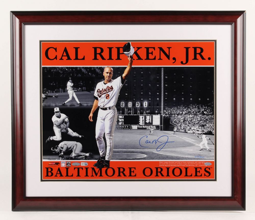 Cal Ripken Jr. Signed LE 22.75x26.75 Custom Framed Photo (Steiner COA ...