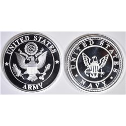 ARMY & NAVY ONE OUNCE .999 SILVER ROUNDS