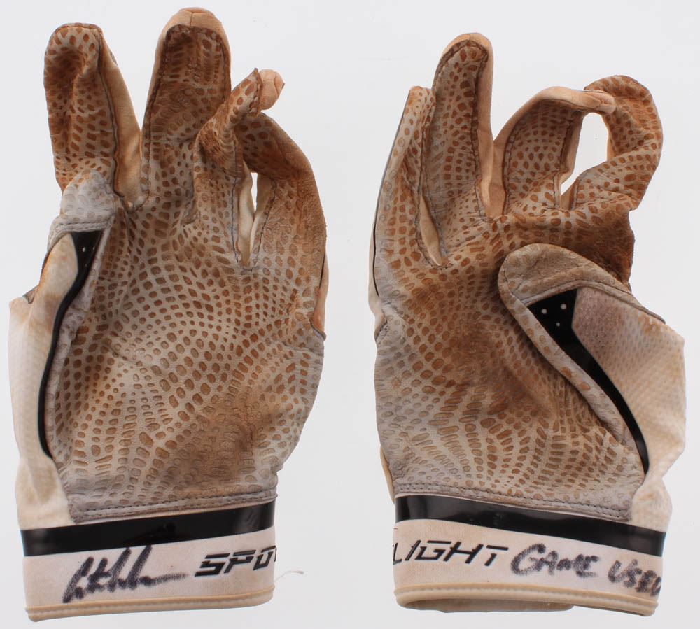 Austin Meadows Signed Pair of (2) Game-Used Under Armour Baseball ...