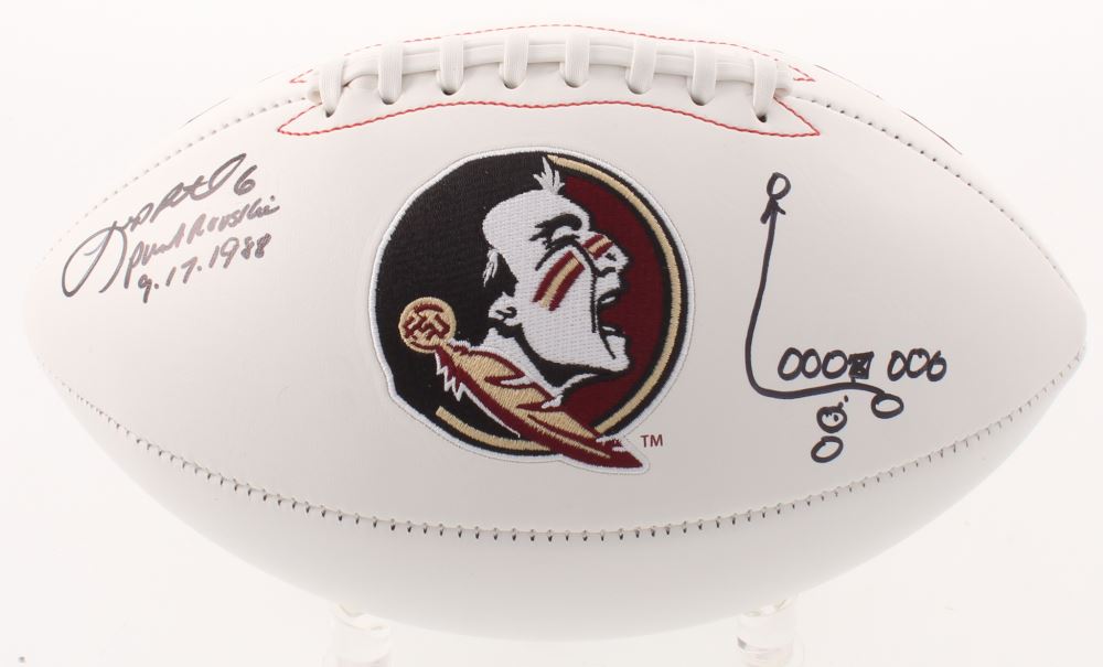 LeRoy Butler Signed Florida State Seminoles Logo Football Inscribed ...