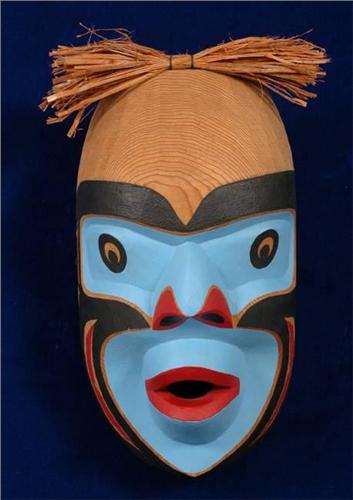 Kwakiutl Long Life Mask by Jason Hunt 12" H.