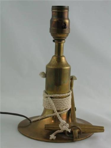 Nautical Desk Lamp, Brass, Anchor