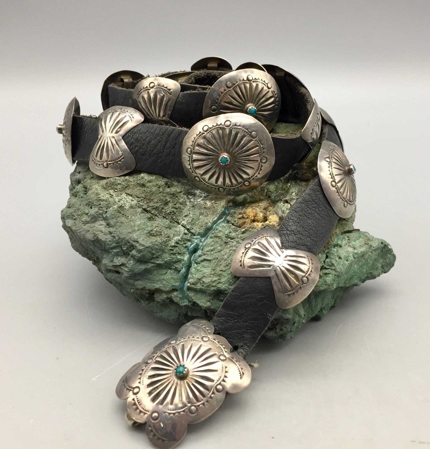 Vintage Sterling Silver Concho Belt