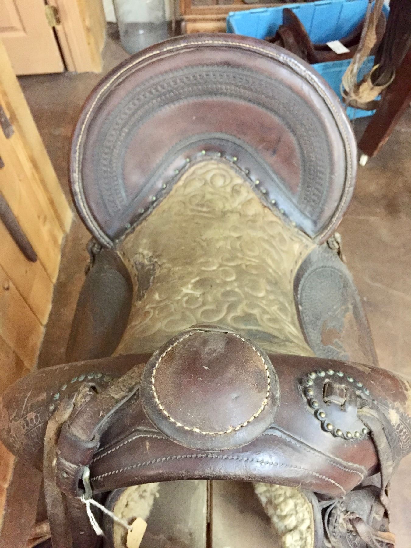 Antique Victor Marden High Back Saddle