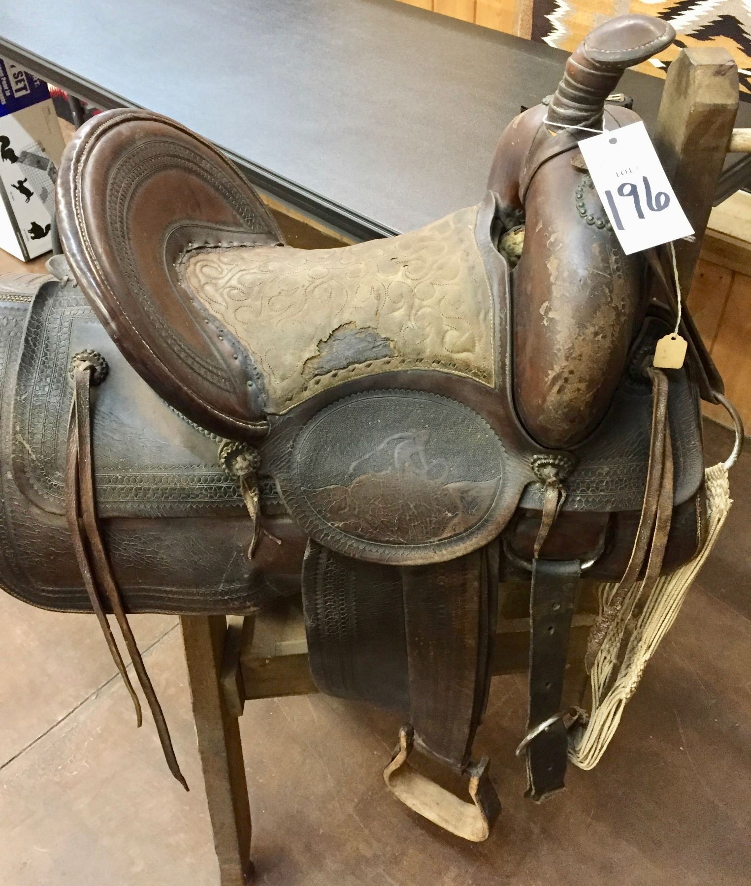 Antique Victor Marden High Back Saddle