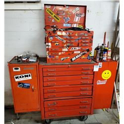 Lockable "Mac Tool" Rollable Tool Box with Side Boxes
