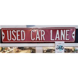 Metal Used Car Lane Sign