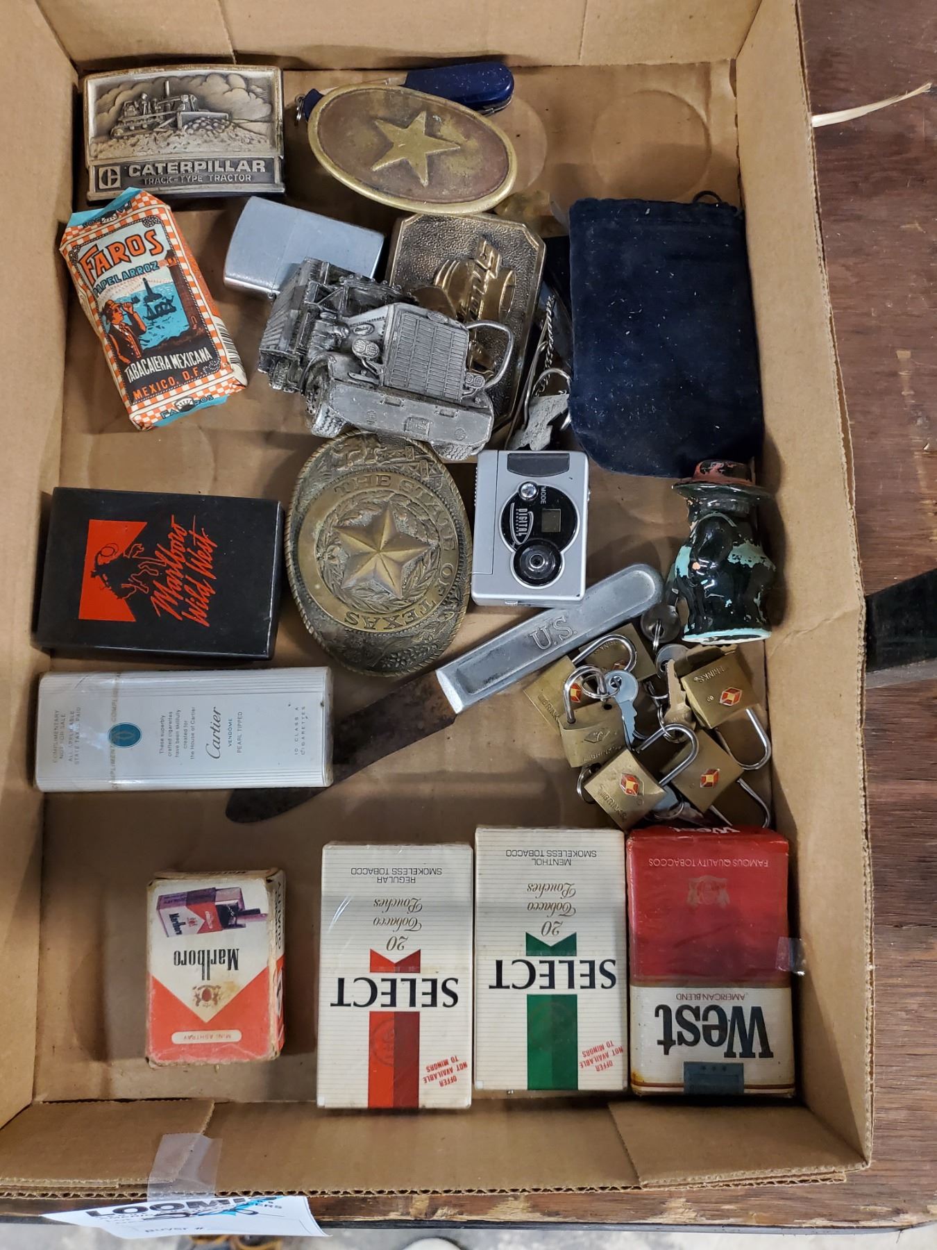 Lot of Vintage Cigarette Items and Other Collectibles