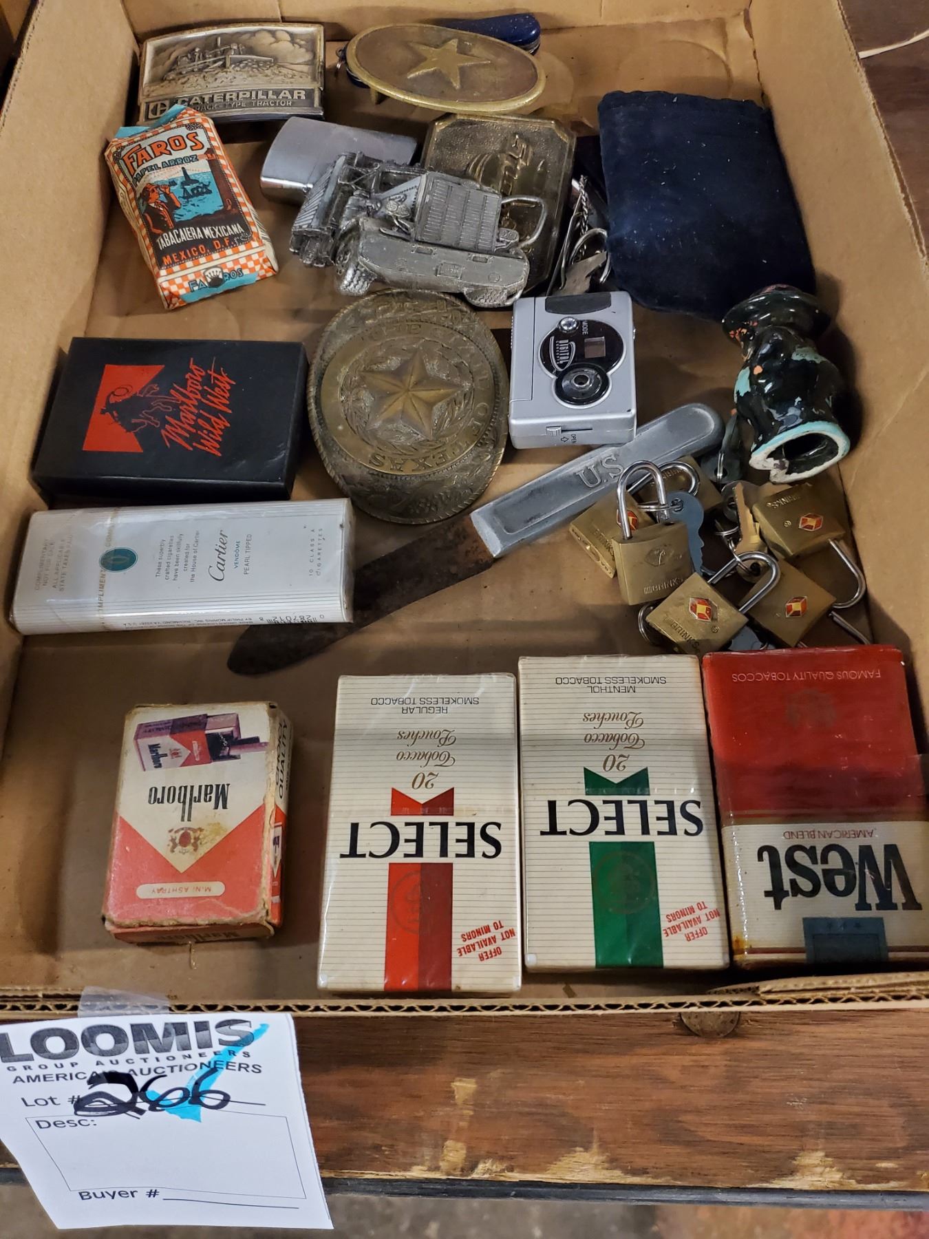 Lot of Vintage Cigarette Items and Other Collectibles