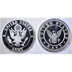 ARMY & NAVY ONE OUNCE .999 SILVER ROUNDS