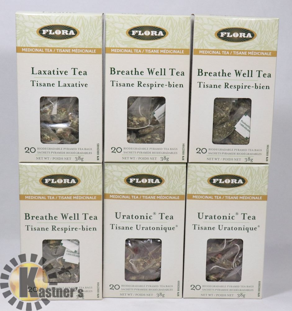 SIX BOXES OF FLORA MEDICINAL TEA