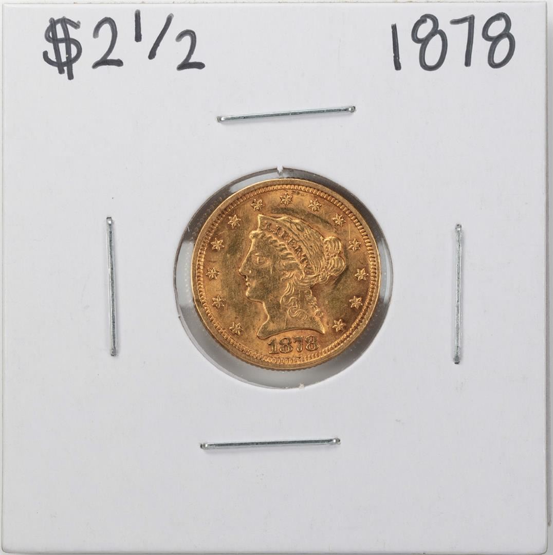 1878 $2 1/2 Liberty Head Quarter Eagle Gold Coin