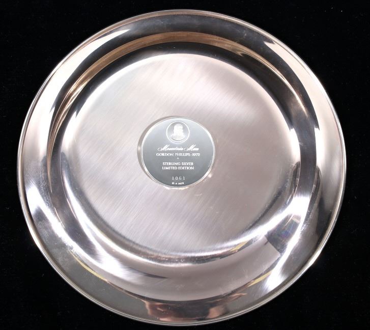 Gordon Phillips Sterling Silver Mountain Man Plate