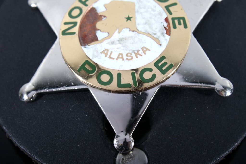 Alaska North Pole Silver and Gold Police Badge