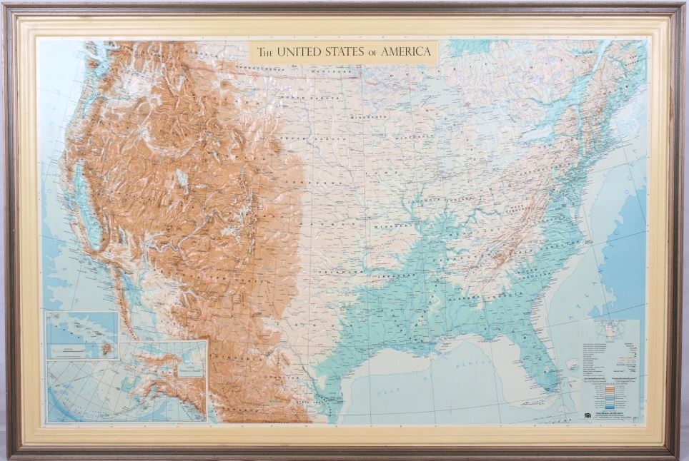Nystrom Raised Map of The United States
