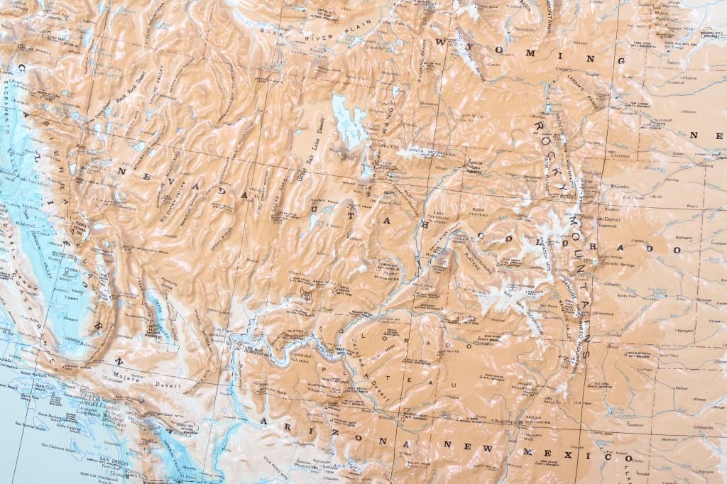 Nystrom Raised Map of The United States