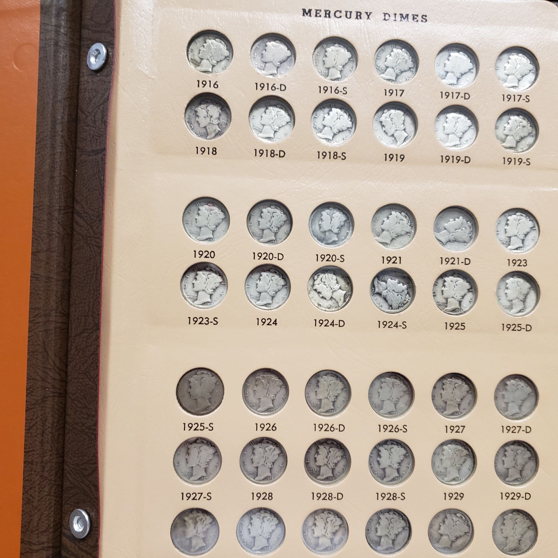 Complete Set Mercury Dimes Grade: Mixed 77 Coins