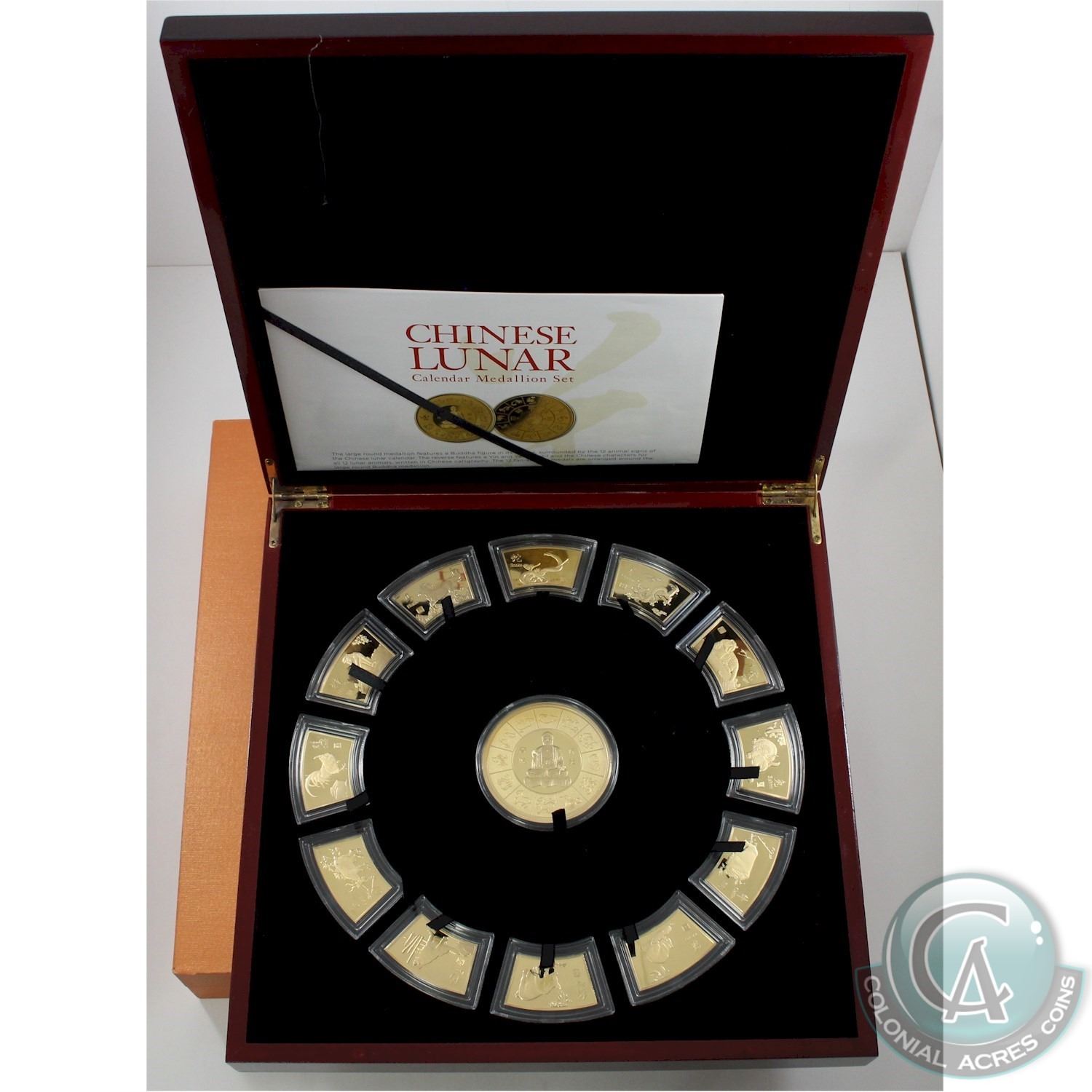 *Chinese Lunar Calendar 24k Gold-plated Copper Medallion set. This set ...