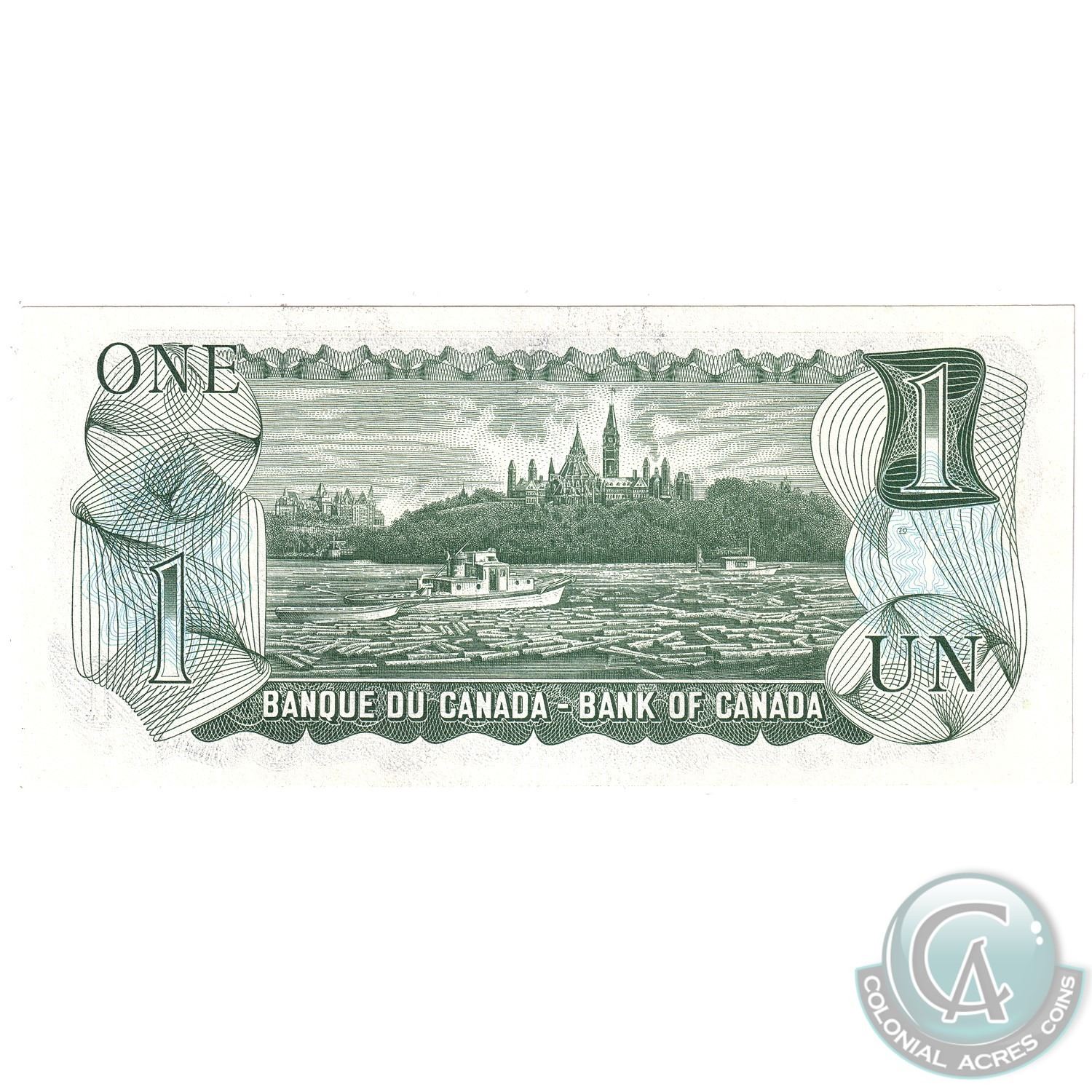 RADAR 1973 Canada $1 BC-46ai Gem Unc 3-digit radar. AFR6332336.