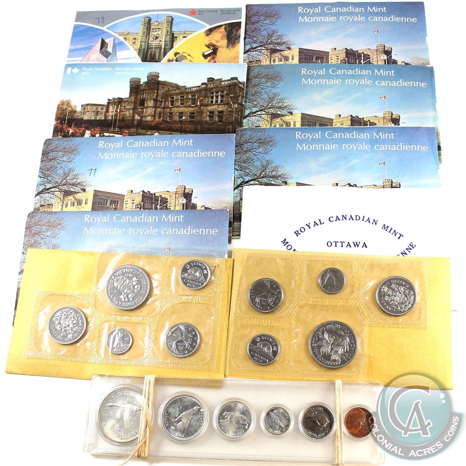 Estate Lot of Canada Proof-Like Sets; 1967 Year Set (BU not PL), 1970 ...