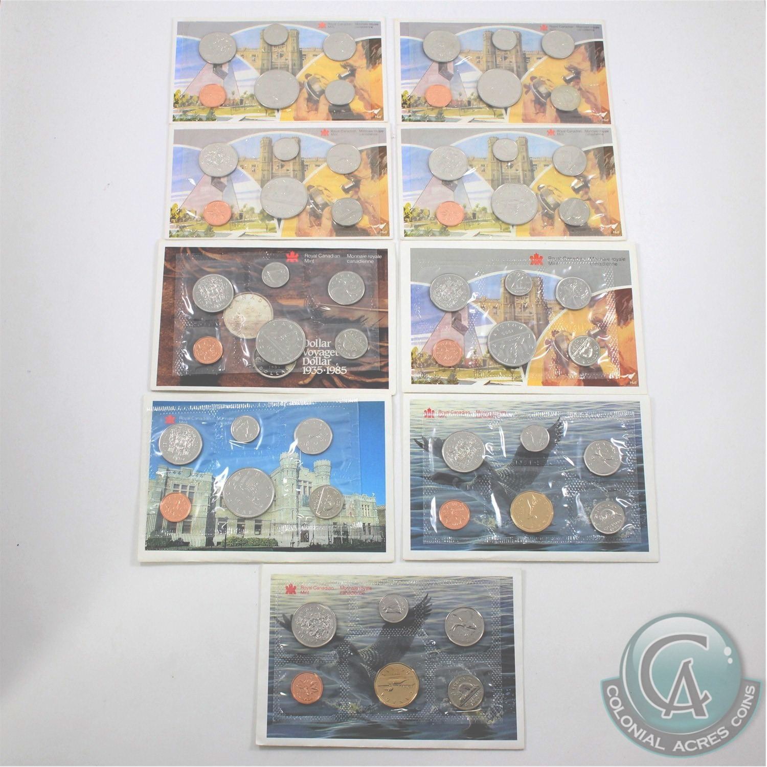 Lot of Canada Proof-like sets issued by the Mint: 1981, 1982, 1983 ...
