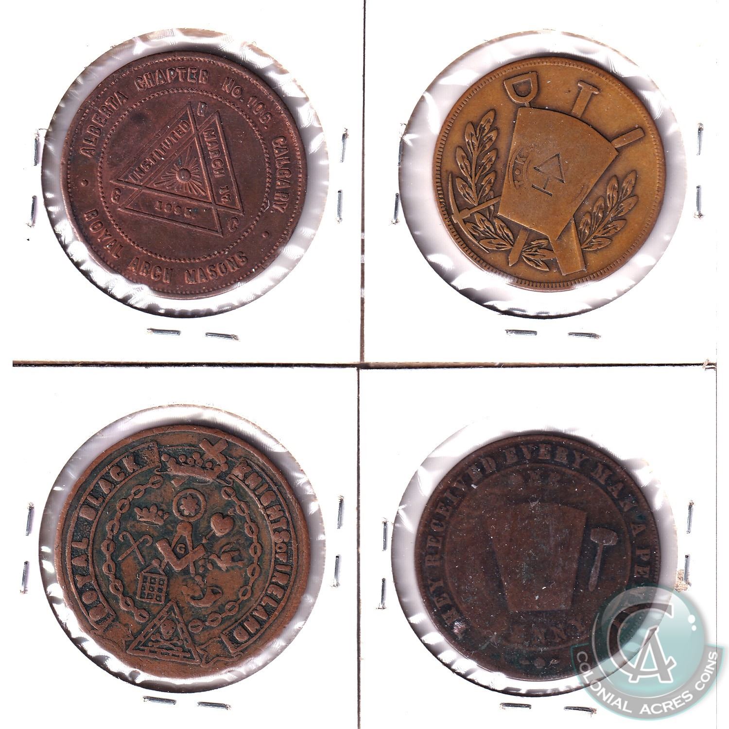 Masonic Tokens: Moira Chapter Belleville Ontario, King Solomon RBP ...