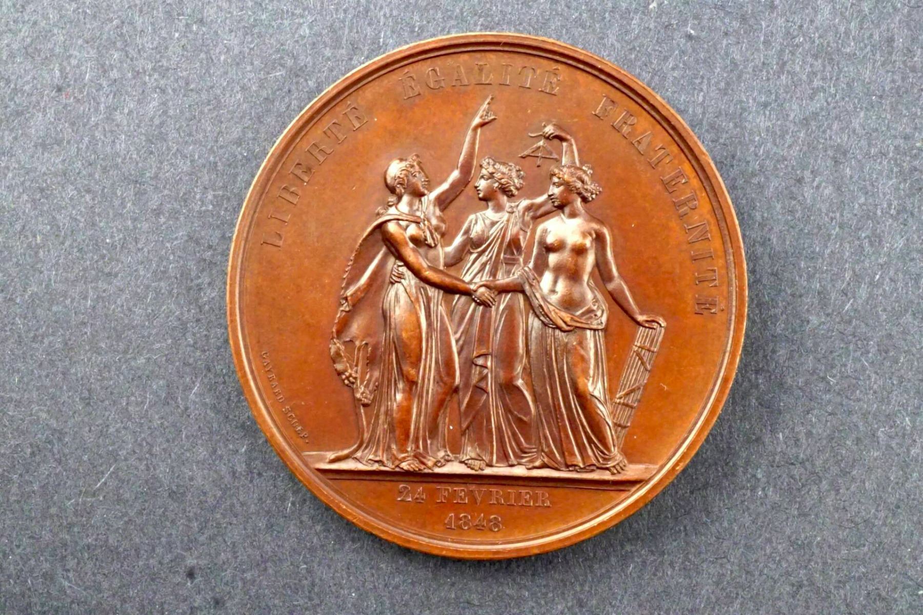 France Copper Medal Revolution Of 1848 Founding Of The Second Republic france-copper-medal-revolution-of-1848-founding-of-the-second-republic