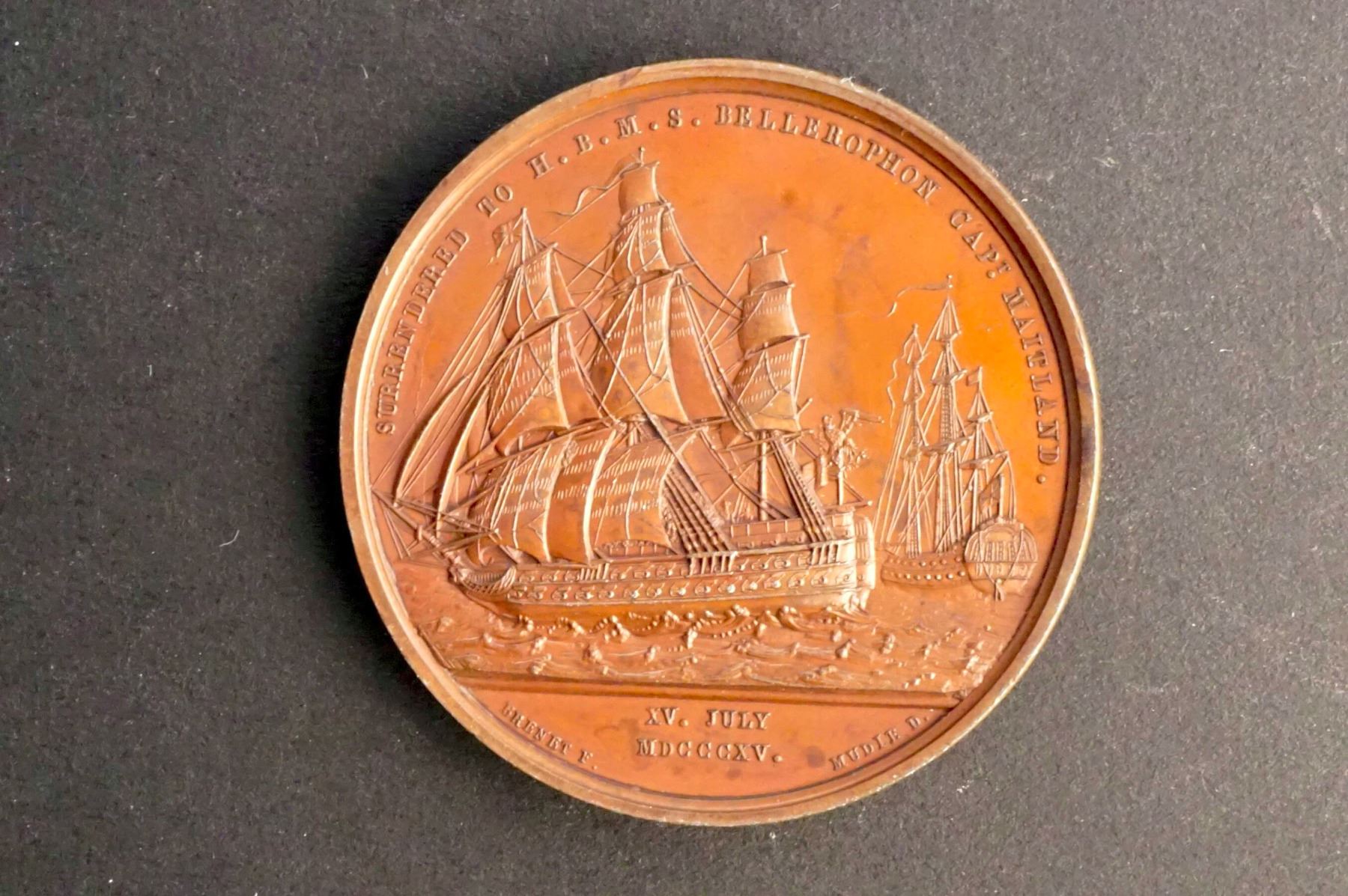 Great Britain - 1815 Napoleon Surrender to British war ship by Brenet